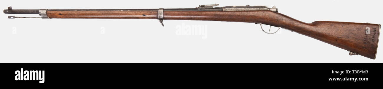 A French Gras rifle M 1874/80, calibre 11 mm, serial number 165089 ...