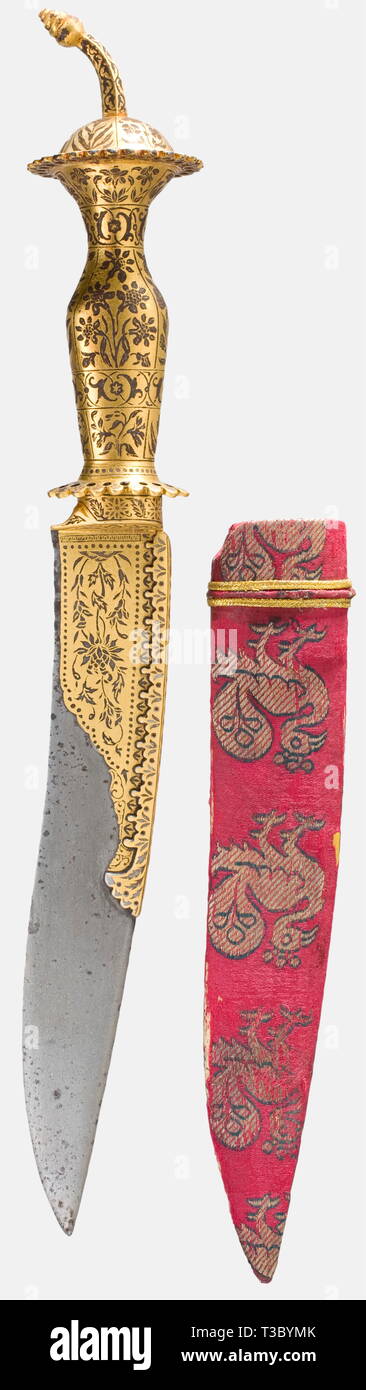 A fine gold-inlaid Indian dagger, Kotah, 18th/19th century Slightly ...