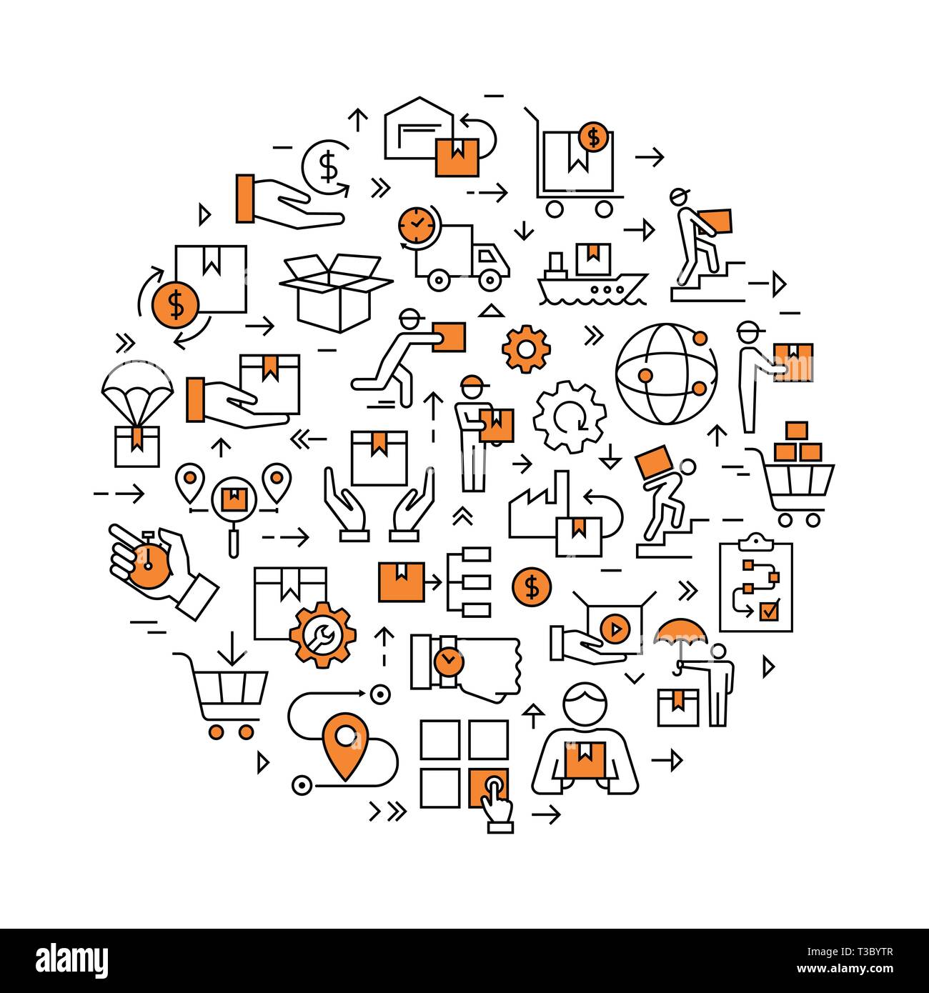 Infographic of logistic design template Cut Out Stock Images & Pictures ...