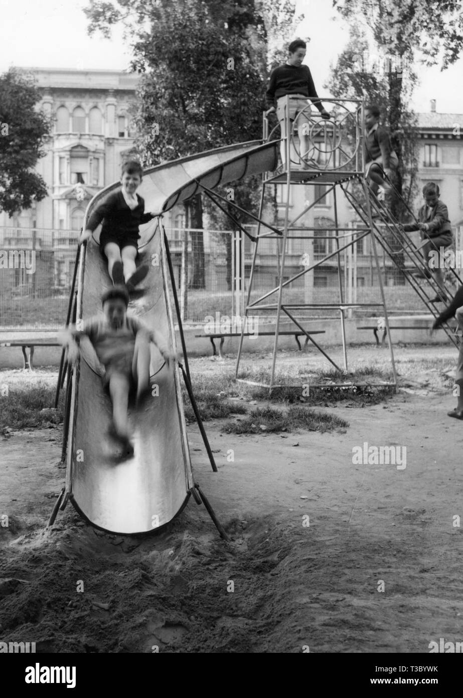 milan, playground, 1957 Stock Photo - Alamy