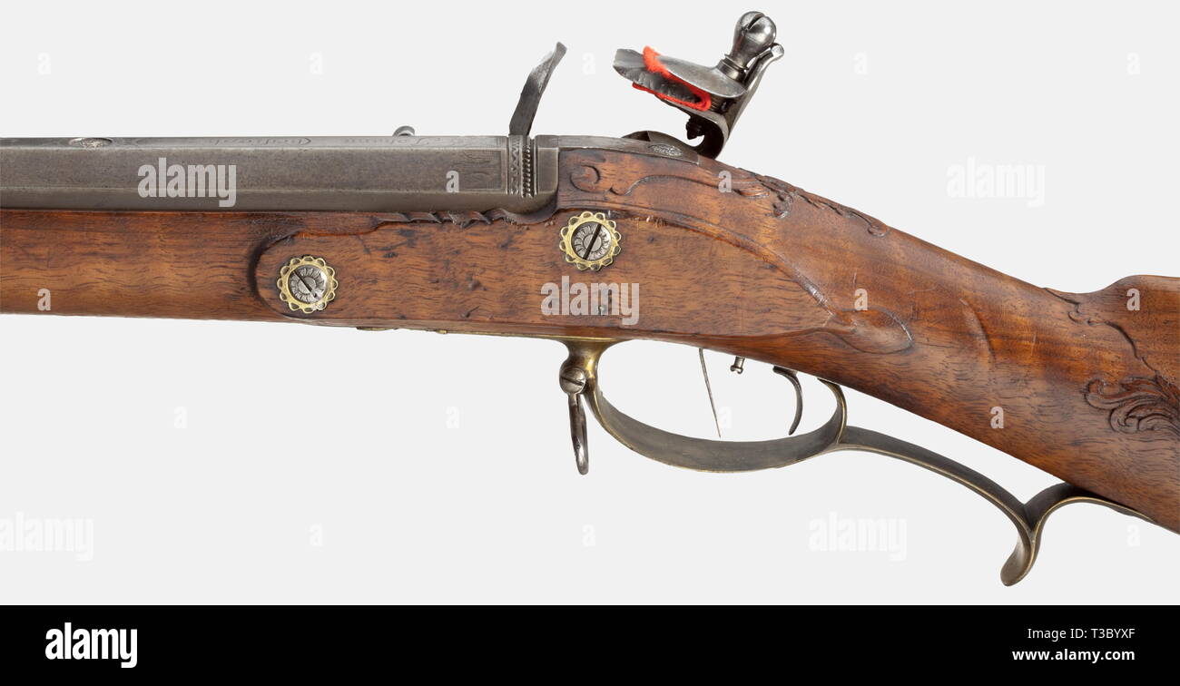 A flintlock rifle, Johann Christoph Kuchenreuter, Steinweg near ...