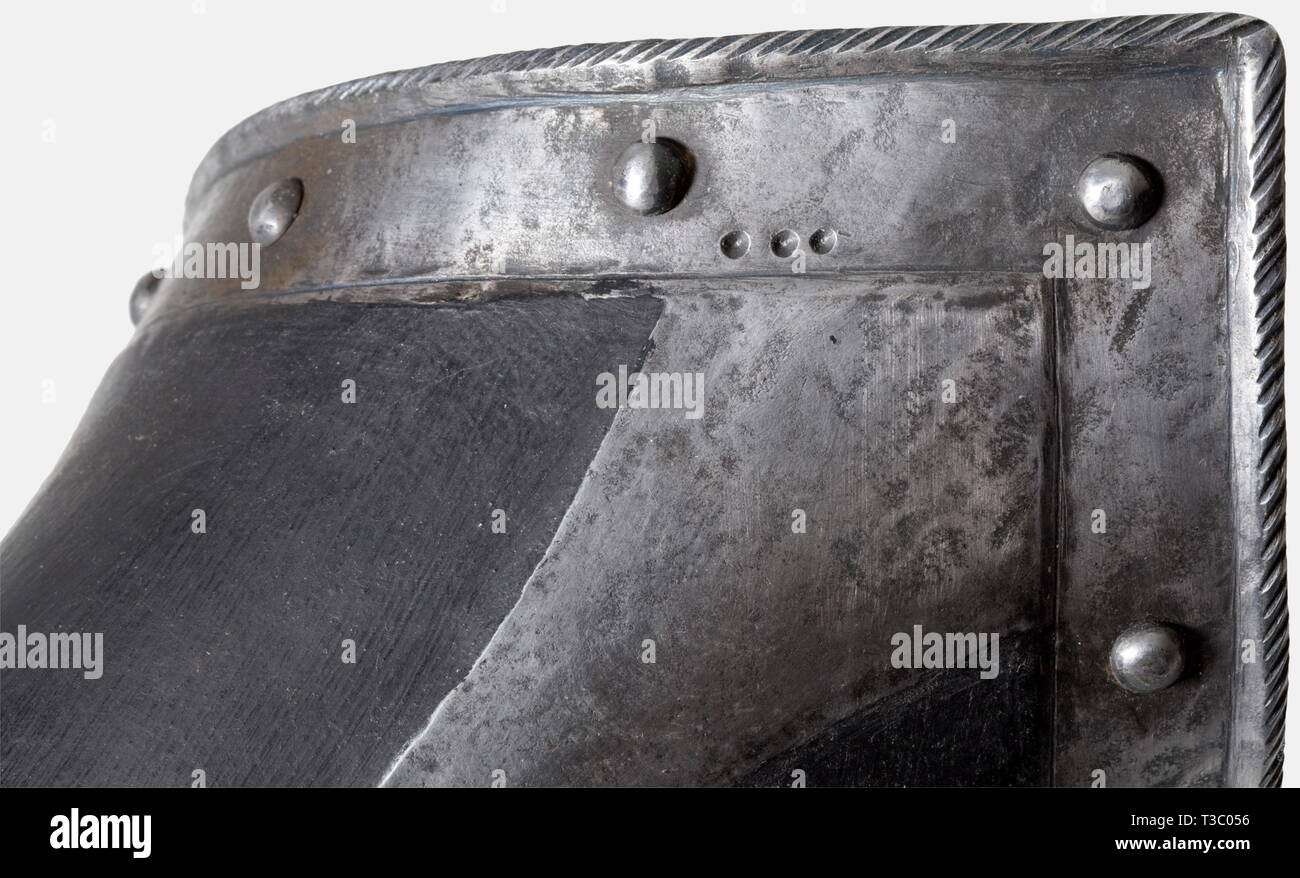 A pair of German black and white fingered gauntlets, circa 1580 ...