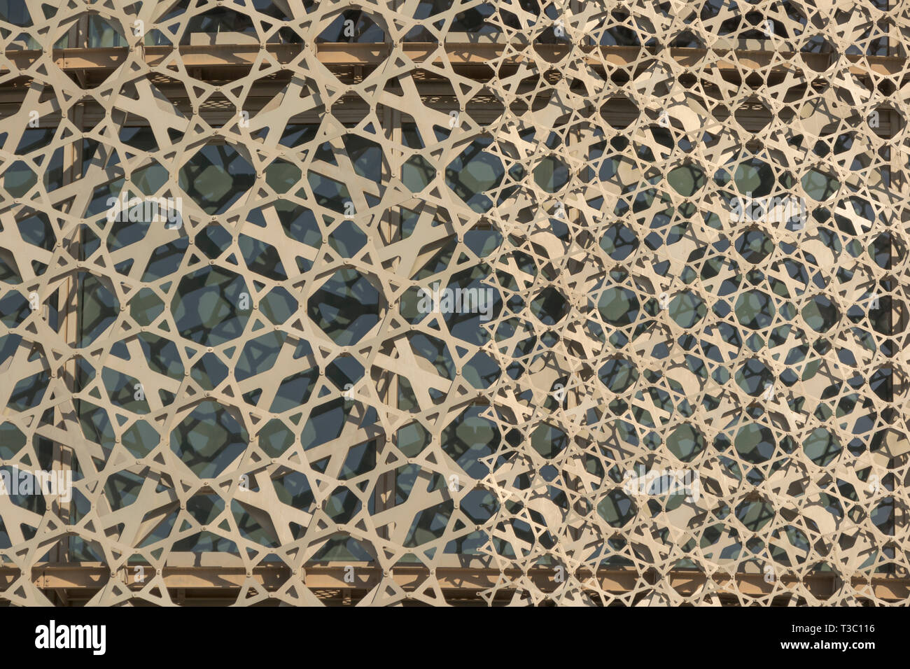detail of brise soleil screen, Burj Doha, also known as Doha Tower and ...