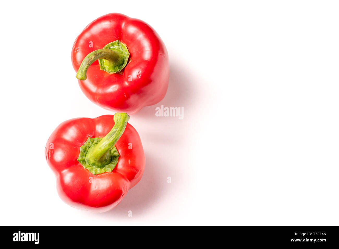 Red organic snack pepper, bellpepper isolated on white background Stock ...