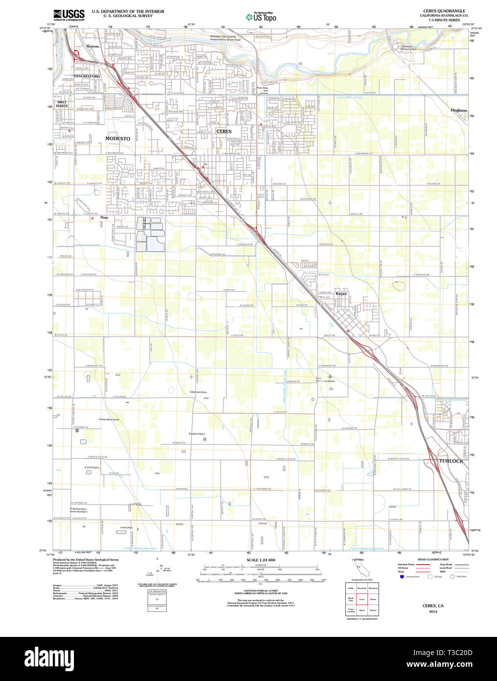 California historical map Cut Out Stock Images & Pictures - Alamy
