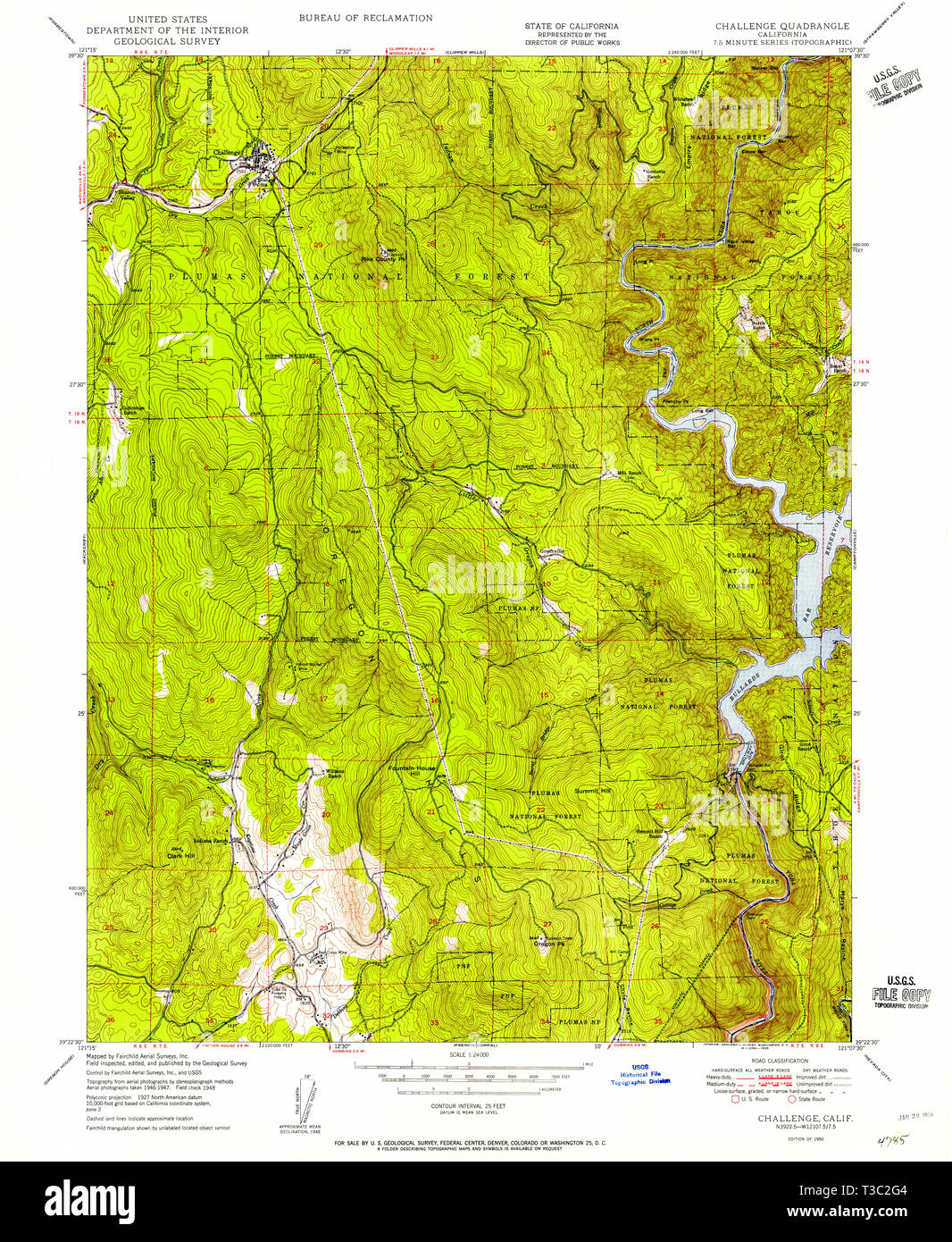 Map of california 1950 hi-res stock photography and images - Alamy