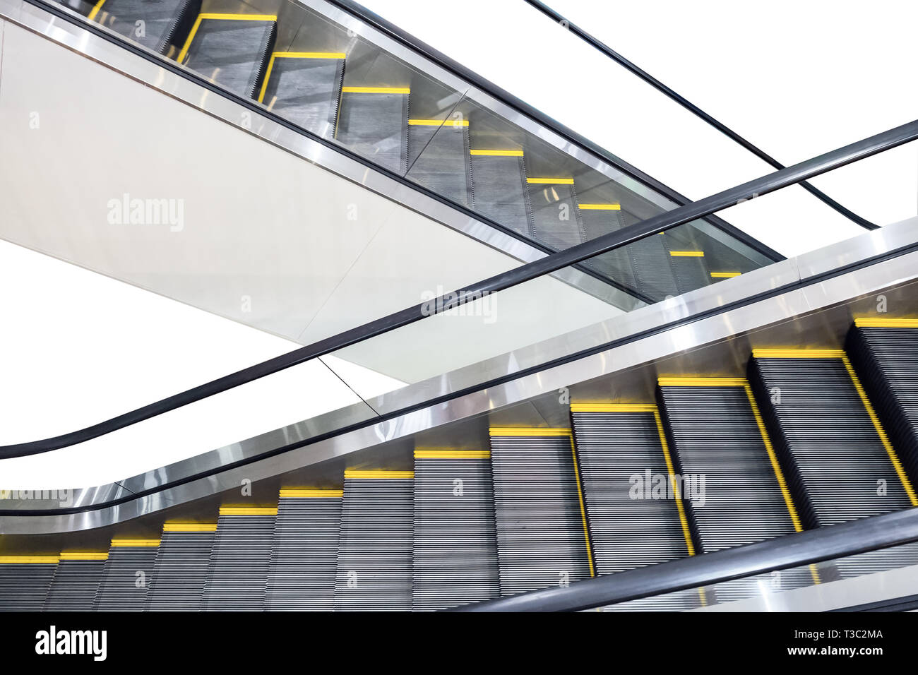 Escalator technology up and down step Stock Photo - Alamy