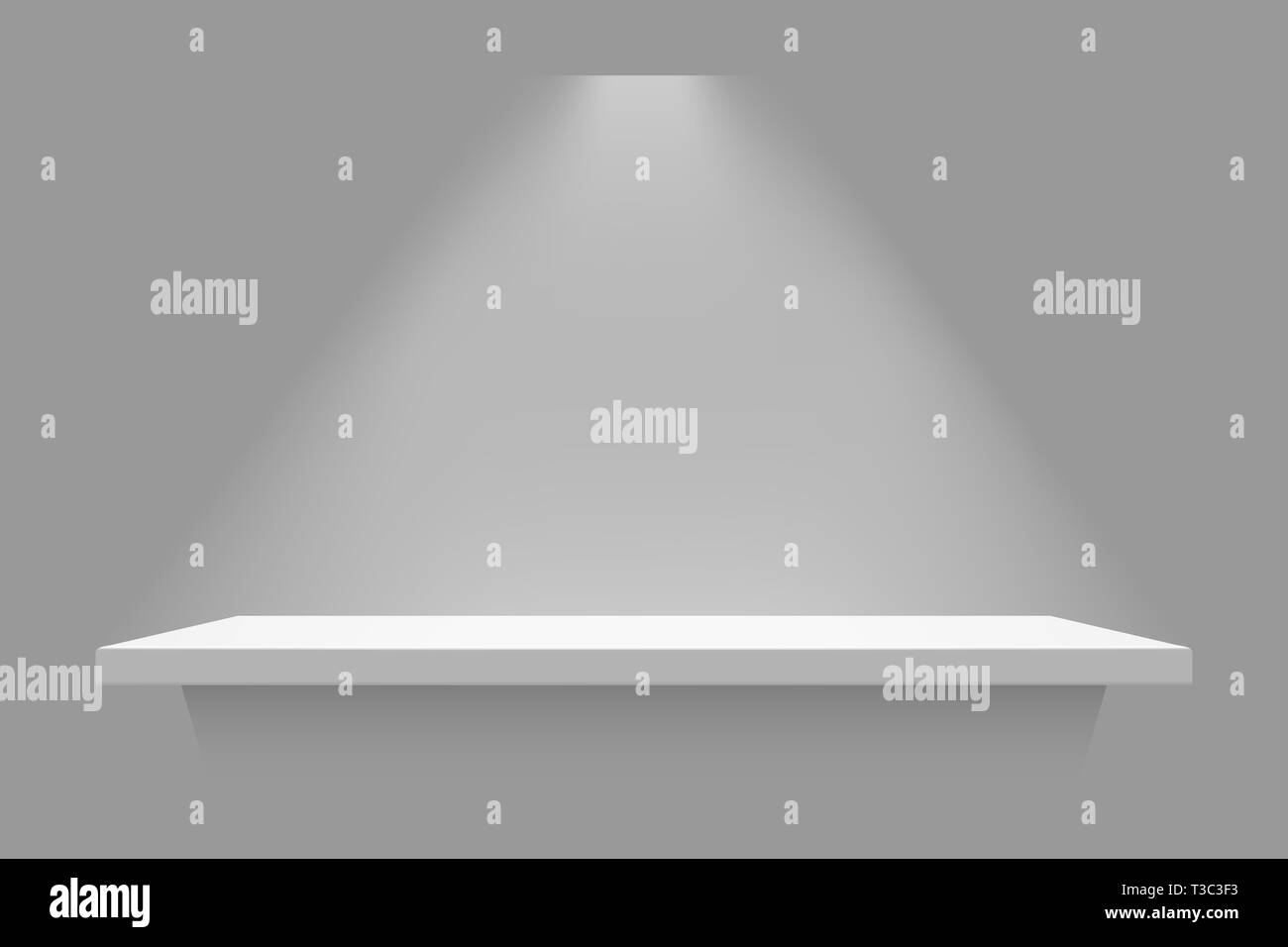 white shelf isolated with spotlight Stock Vector Image & Art - Alamy