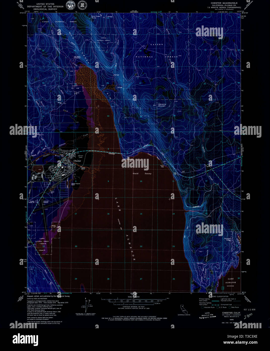 Chester California Map High Resolution Stock Photography and Images - Alamy