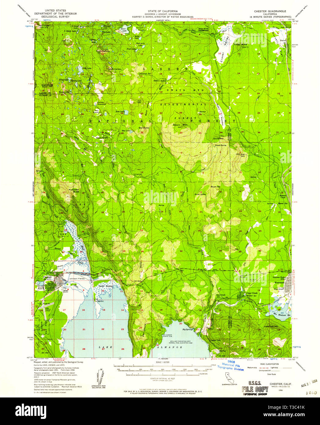 Chester california map hi-res stock photography and images - Alamy