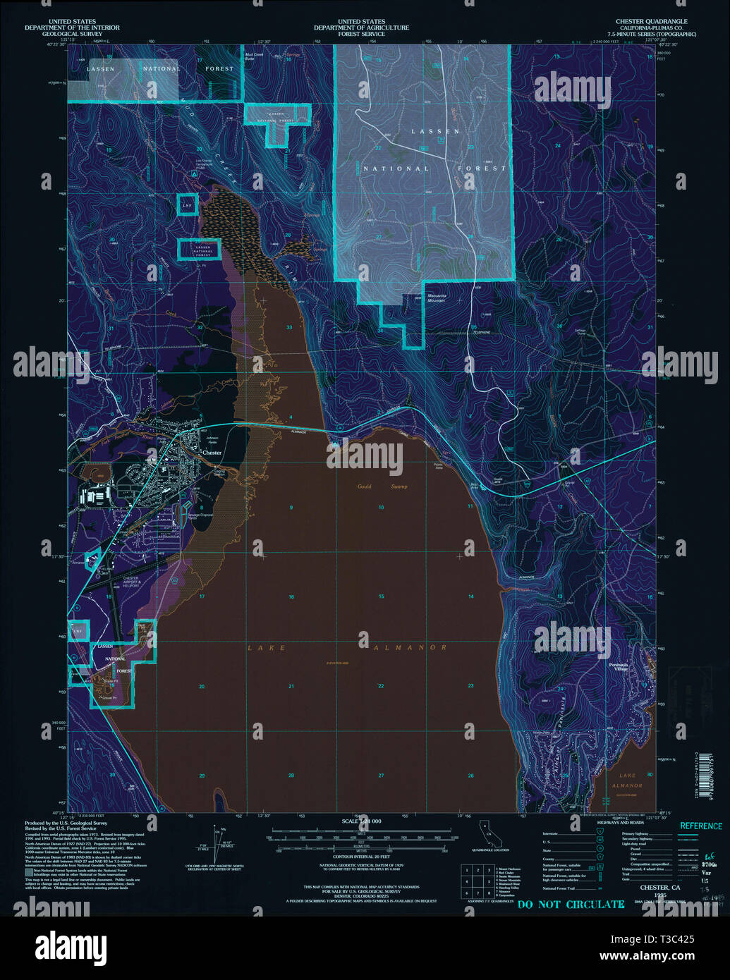 Chester california map hi-res stock photography and images - Alamy