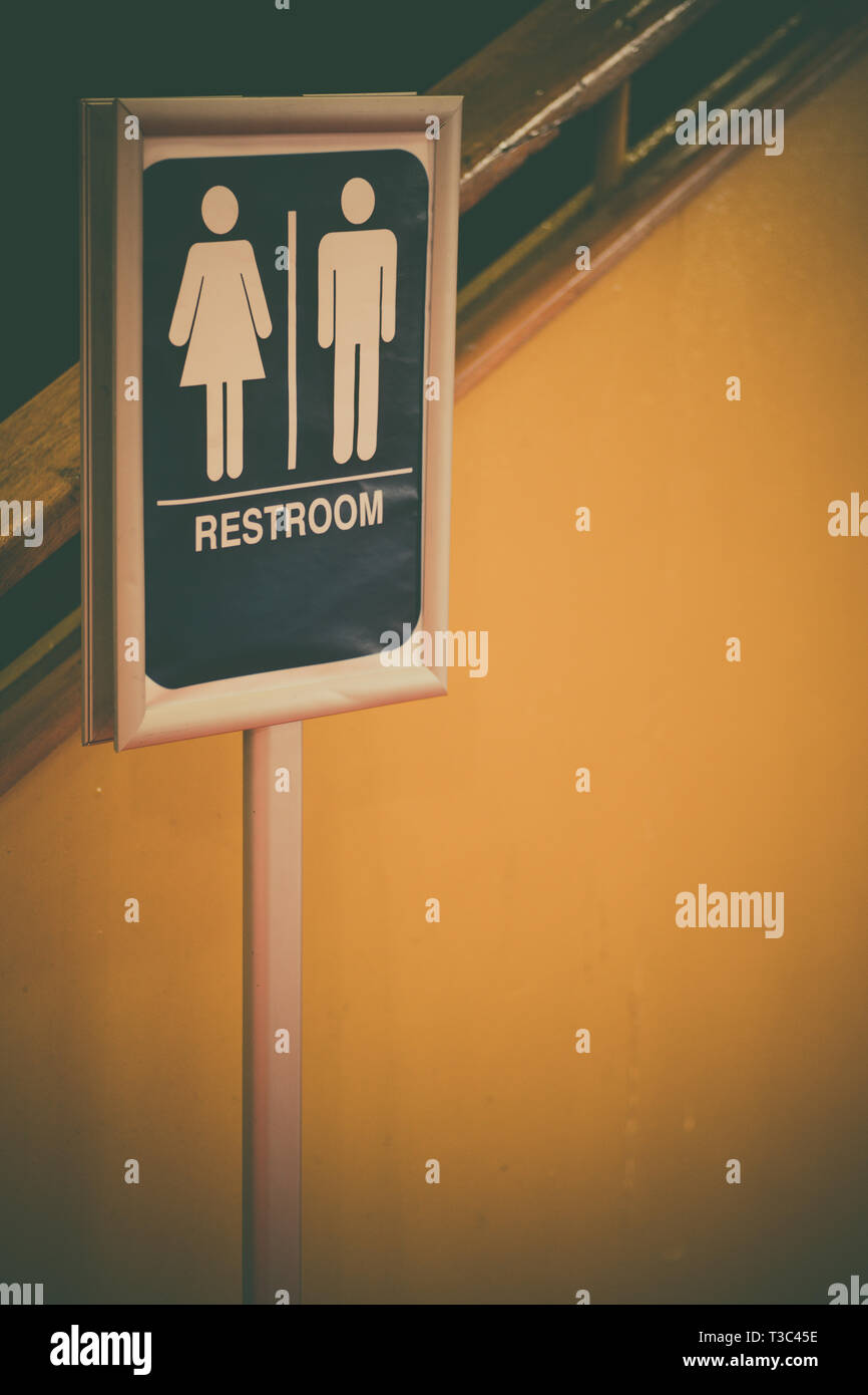 Color detail of a WC sign indicator Stock Photo - Alamy