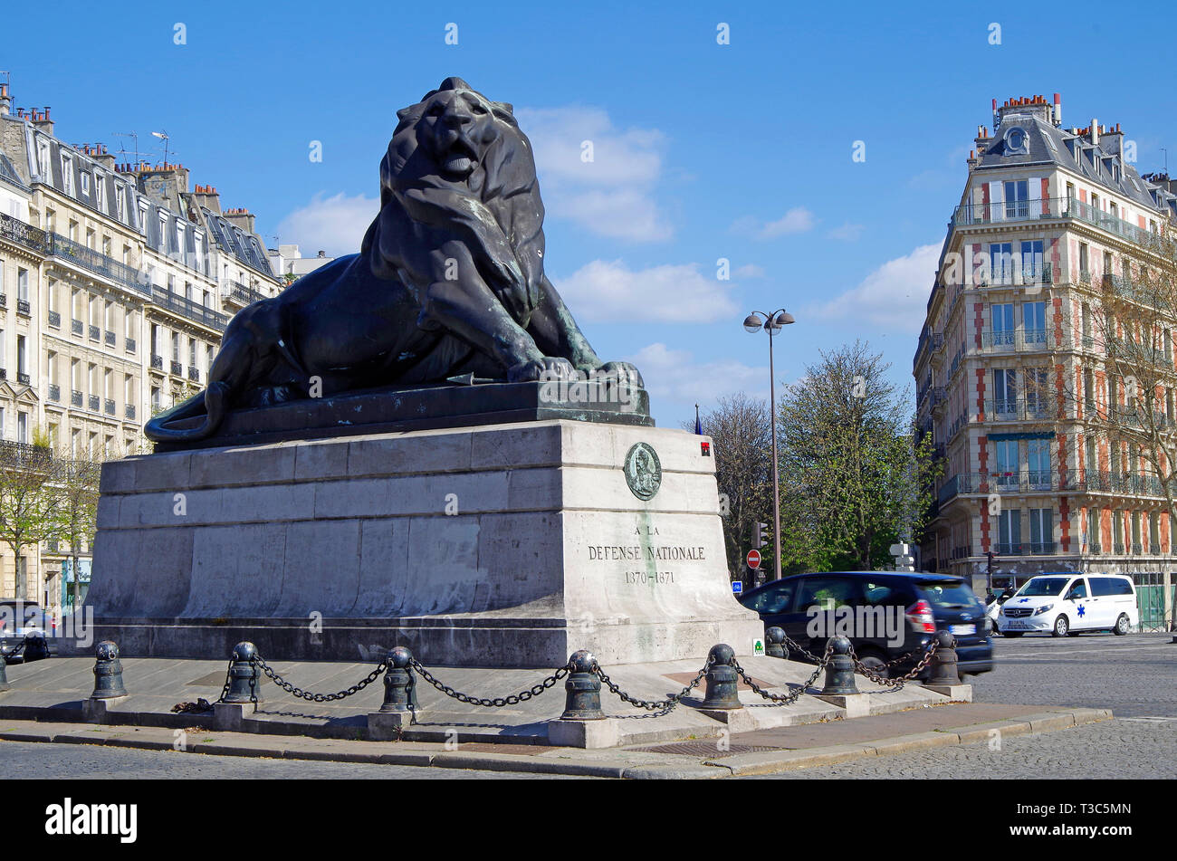 Lion of Belfort, a monumental sculpture of a lion by Bartholdi, of ...