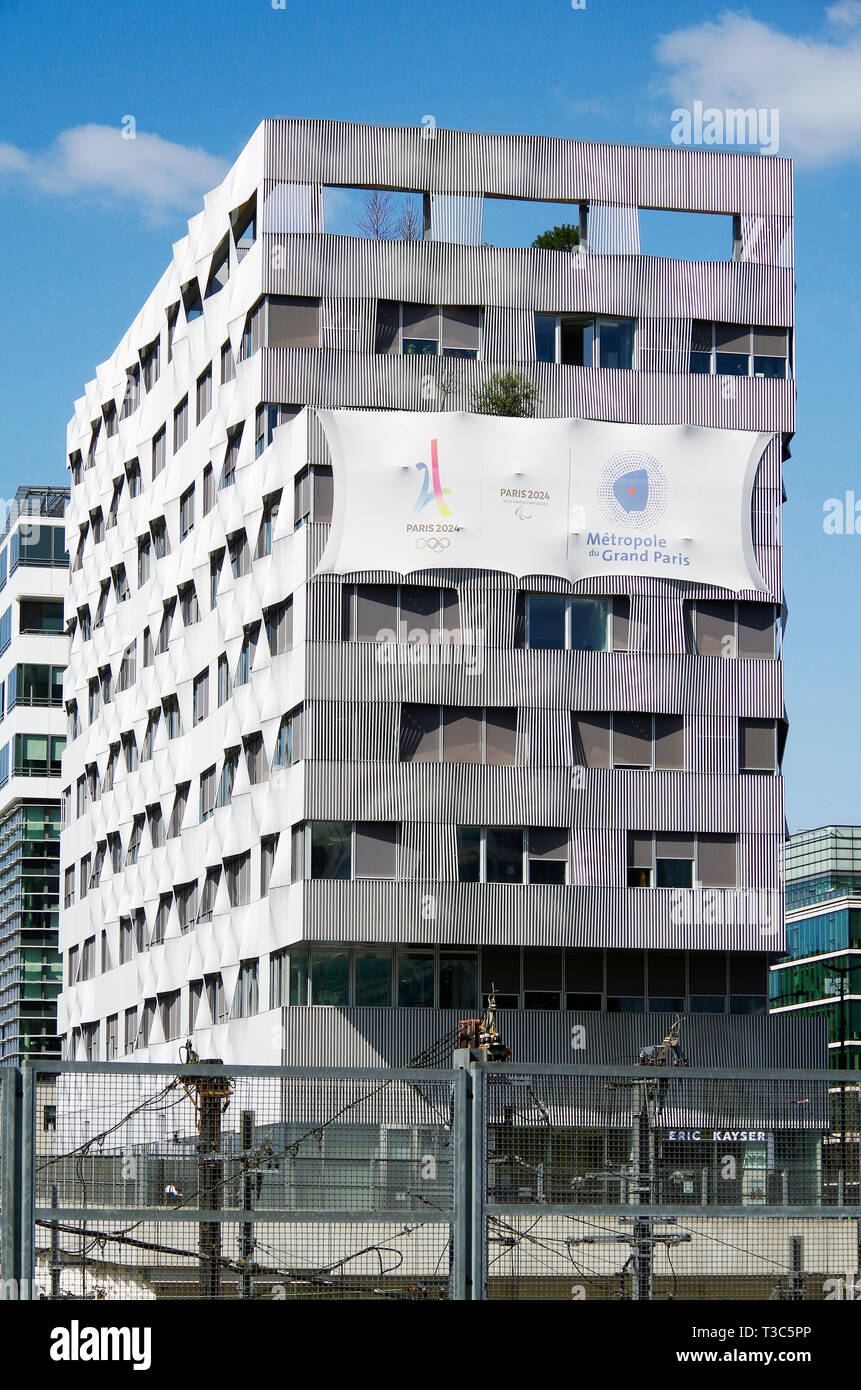Paris, France. A 10-storey building with extraordinary cladding of ...