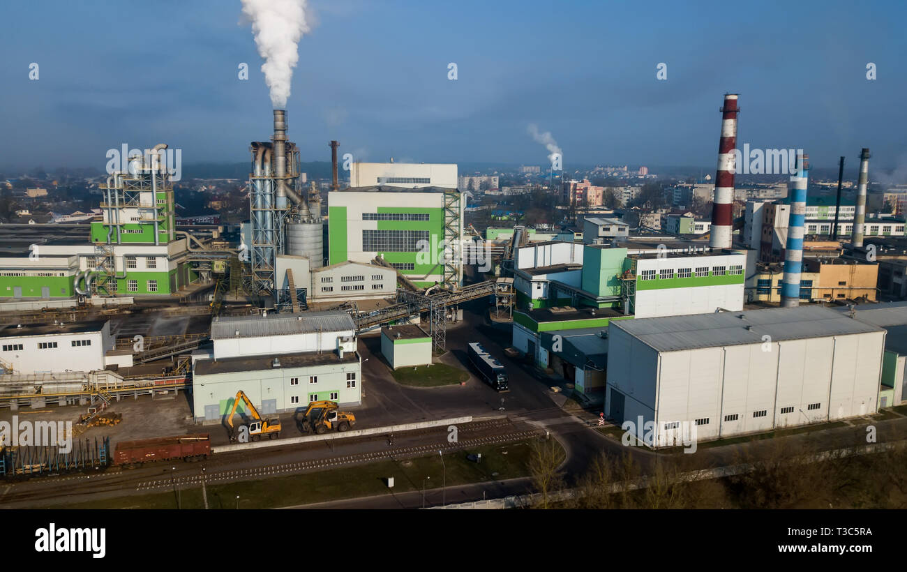 industrial enterprise top view from the quadcopter Stock Photo - Alamy