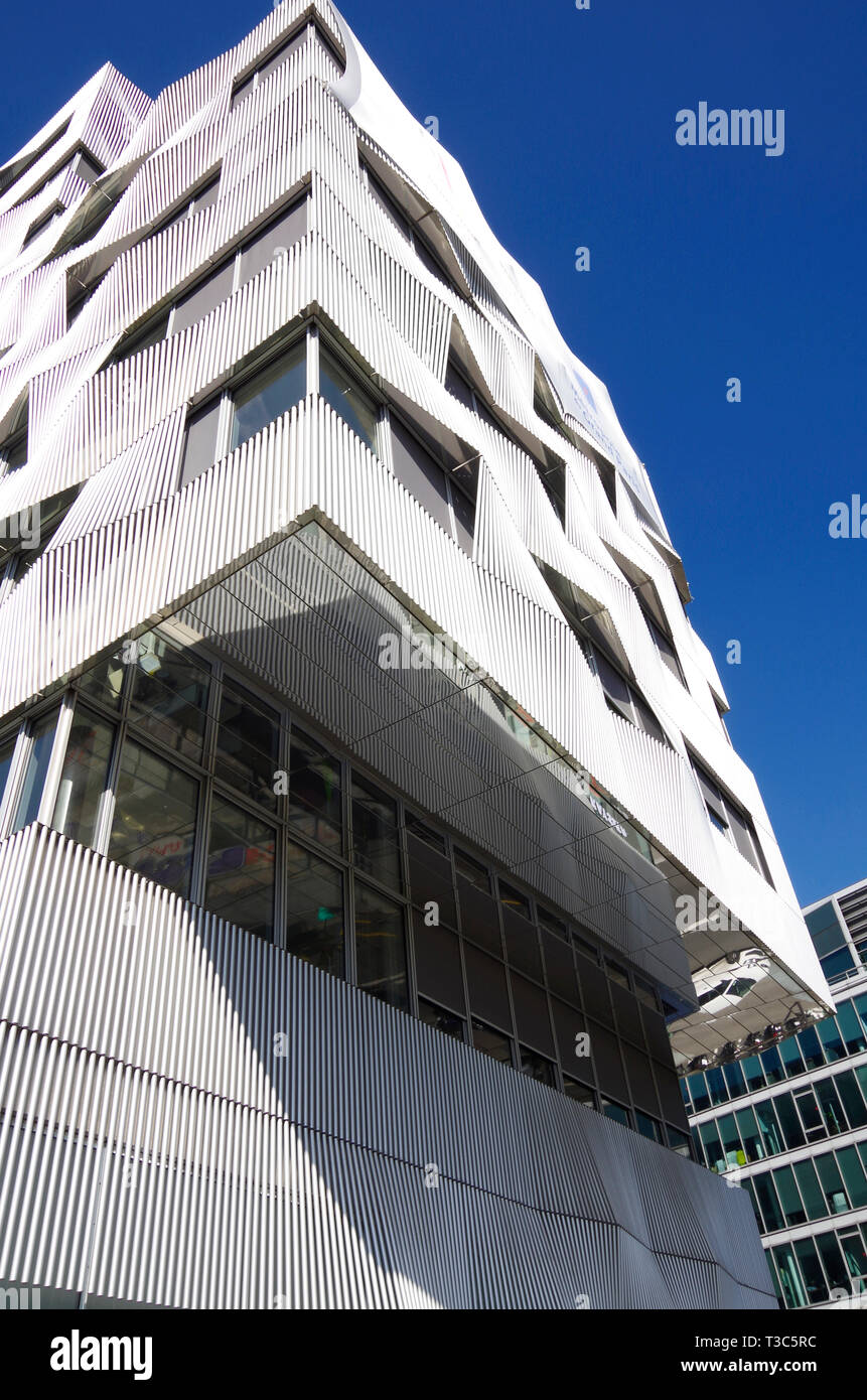 Paris, France. A 10-storey building with extraordinary cladding of ...