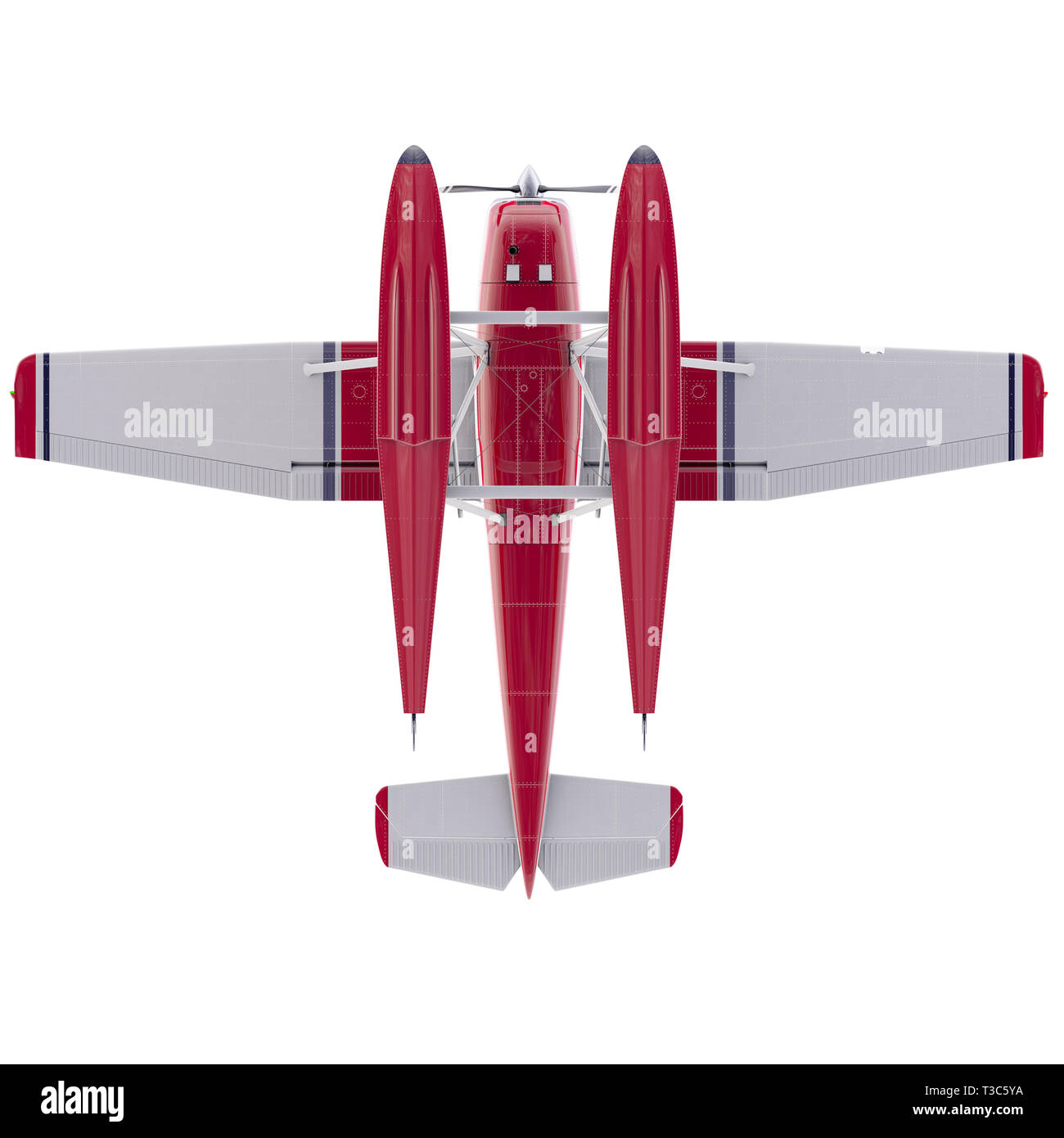Retro seaplane illustration. 3D render. Isolated on white background ...