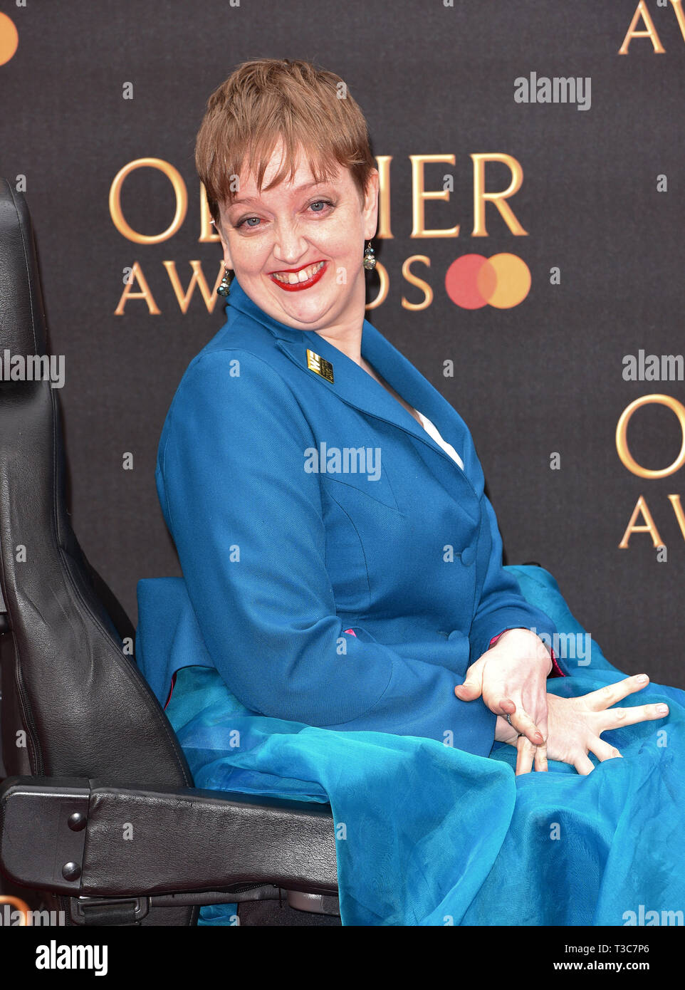 Athena Stevens seen on the red carpet during The Olivier Awards 2019 ...