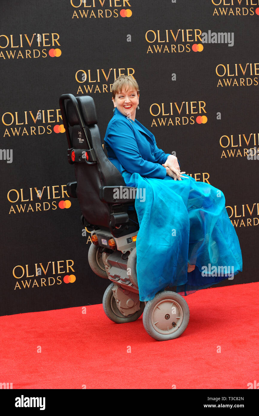 Athena Stevens seen on the red carpet during the Olivier awards at the ...