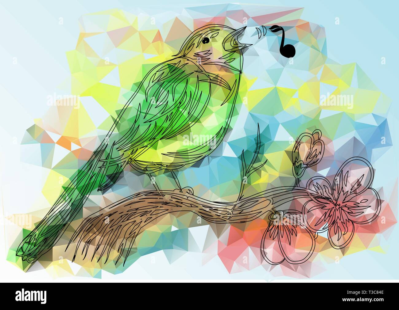 Songbird Stock Vector Images - Alamy
