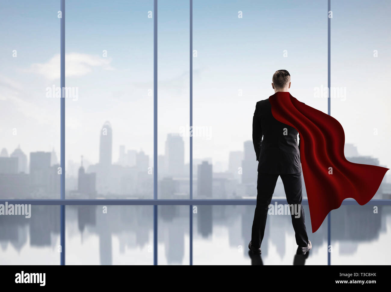 Superman Standing On Building