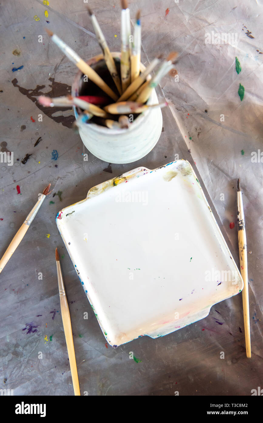 Coloring and painting equipment. Education and creative art for kid ...