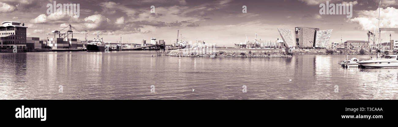 Belfast skyline crane hi-res stock photography and images - Alamy