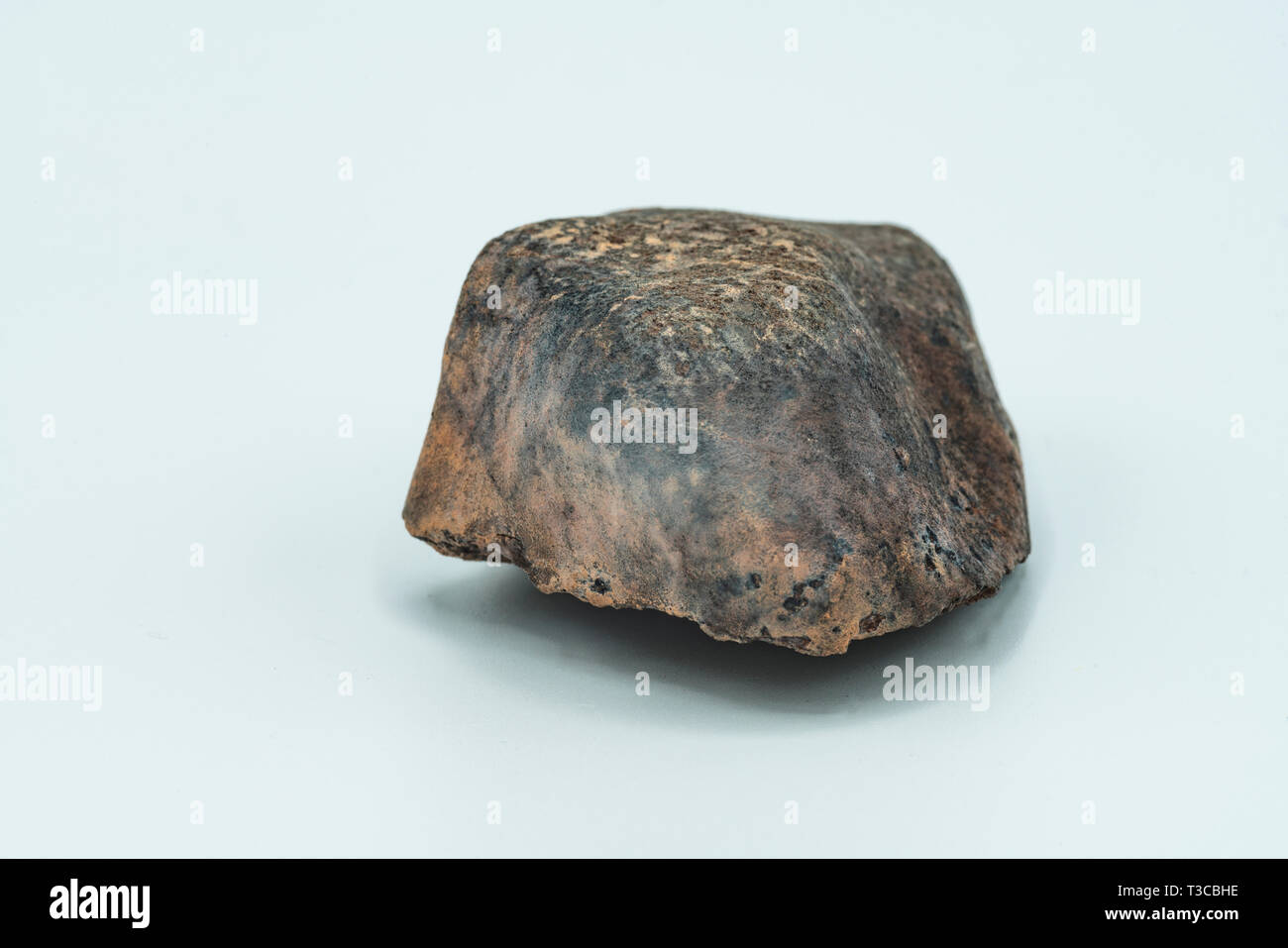 Chondrite Meteorite isolated, a piece of rock formed in outer space in ...