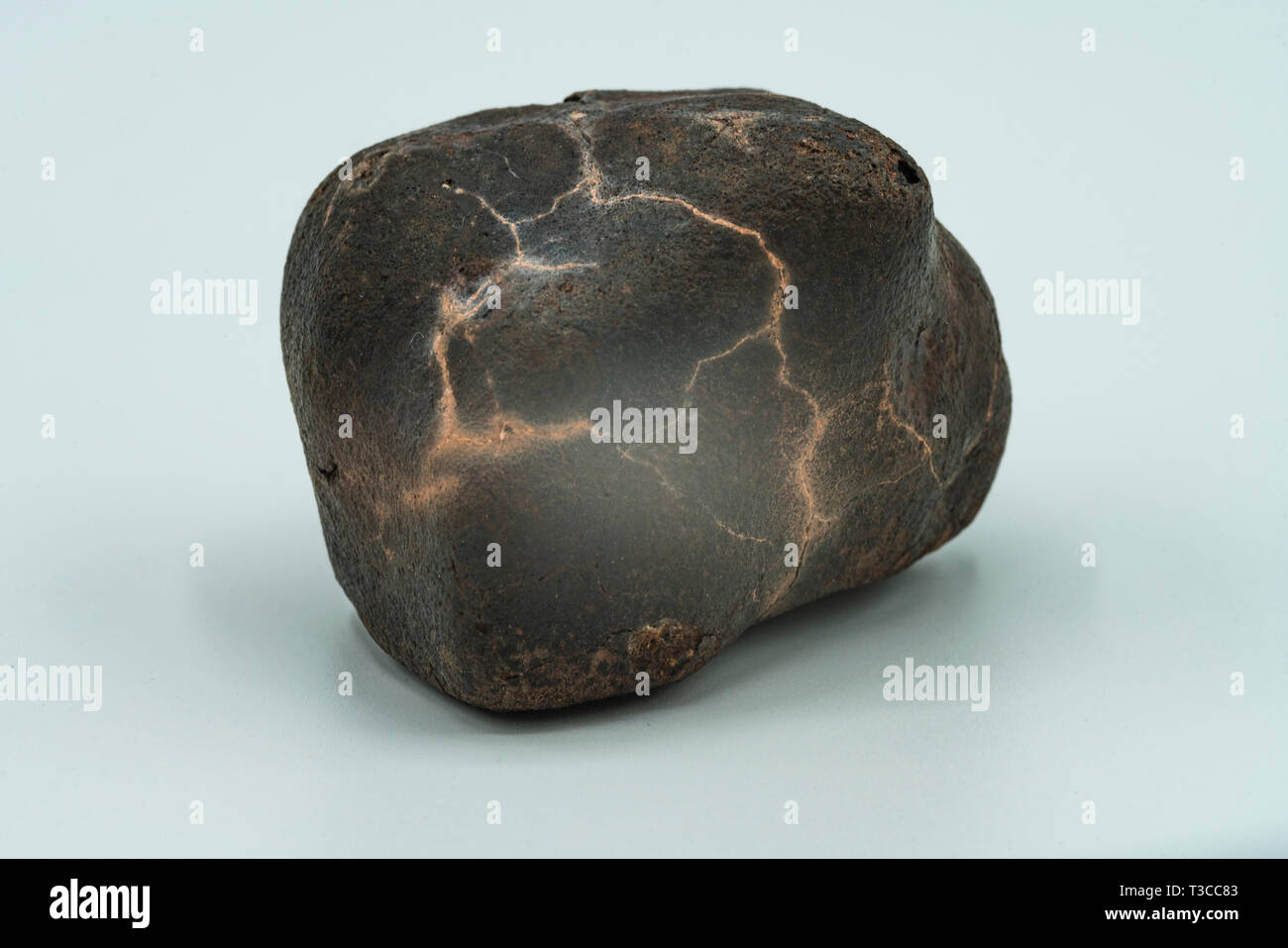 Chondrite Meteorite isolated, a piece of rock formed in outer space in ...