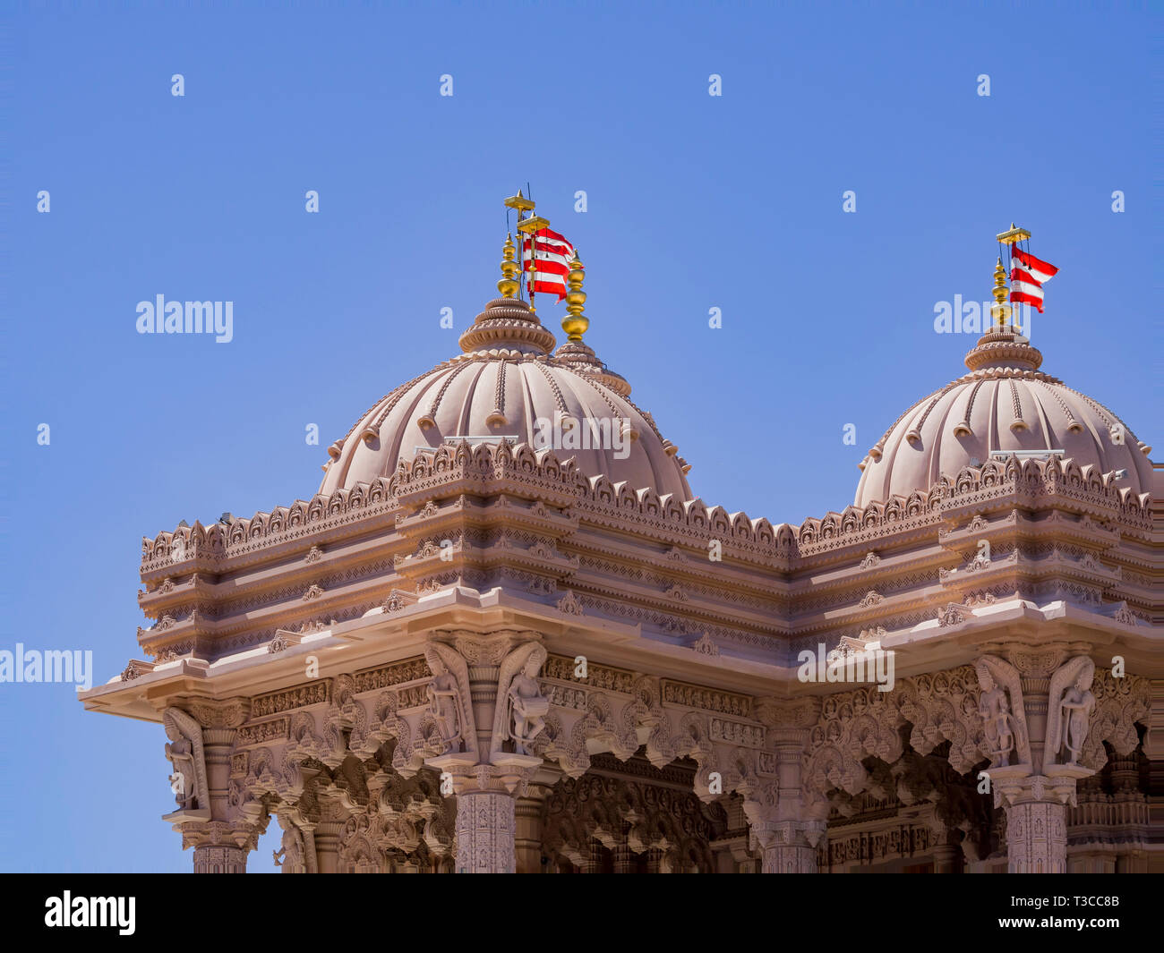 Exterior view of the famous BAPS Shri Swaminarayan Mandir at Chino ...