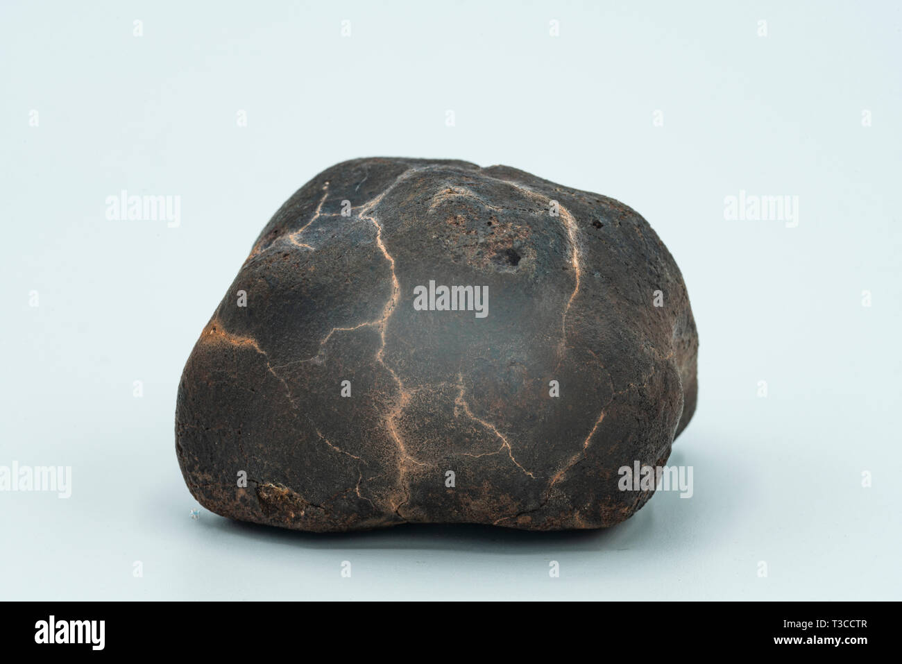 Chondrite Meteorite isolated, a piece of rock formed in outer space in ...