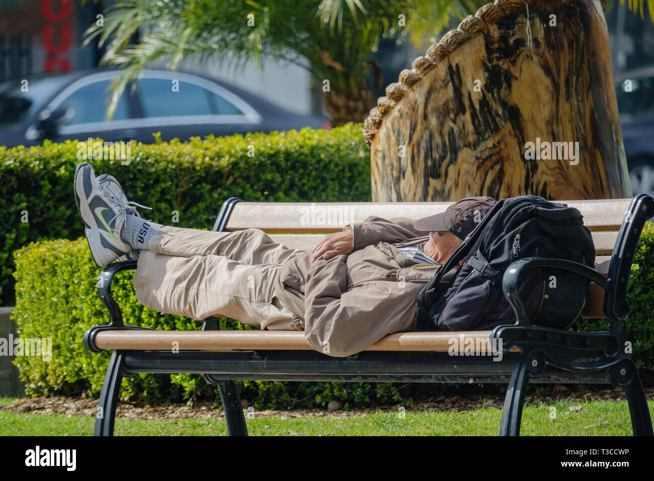 Old man sleeping chair hi-res stock photography and images - Alamy