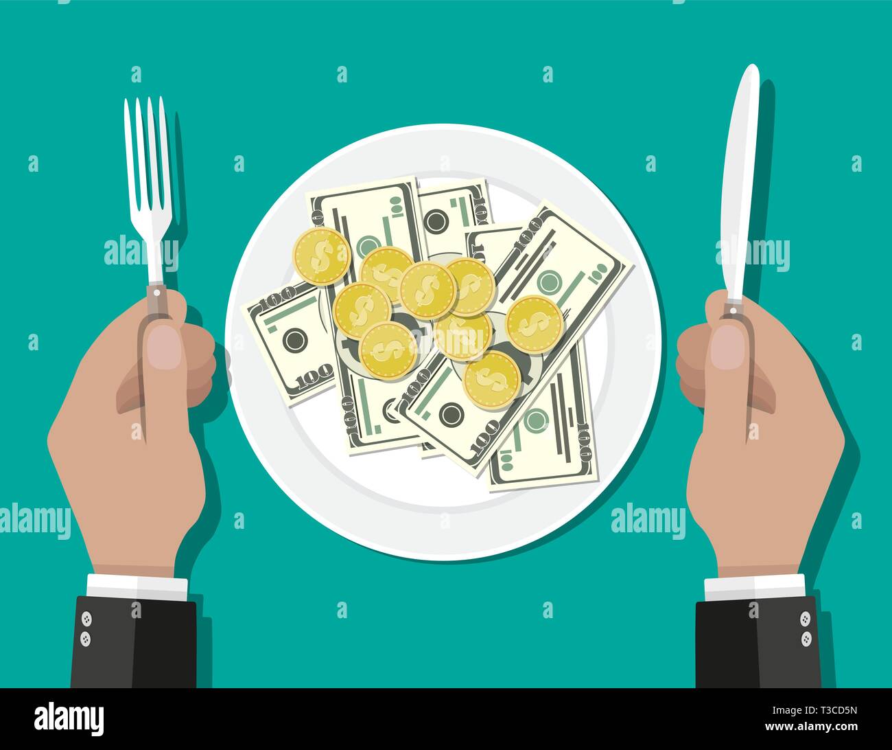 Kitchen money cook Stock Vector Images - Alamy