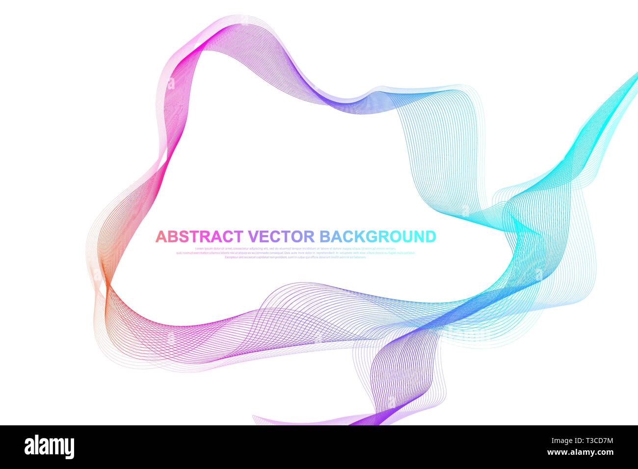 Abstract colorful wave lines background. Geometric template for your ...