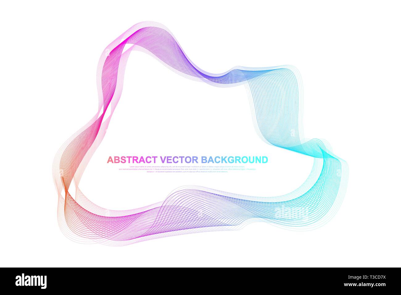 Abstract colorful wave lines background. Geometric template for your ...