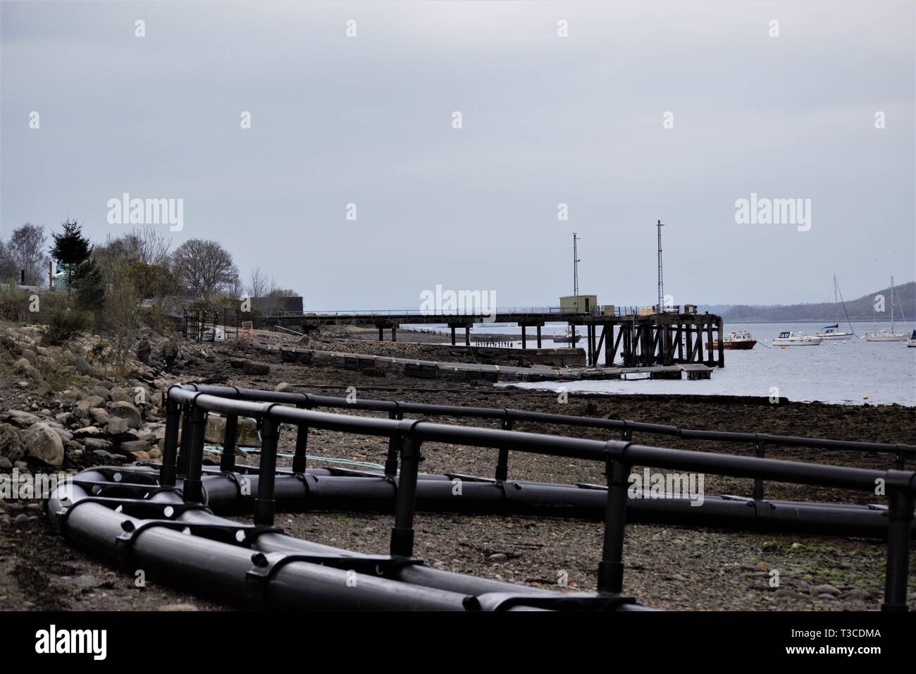 Construction of Fusion Marine, HDPE, floating, salmon fish pen cages on ...