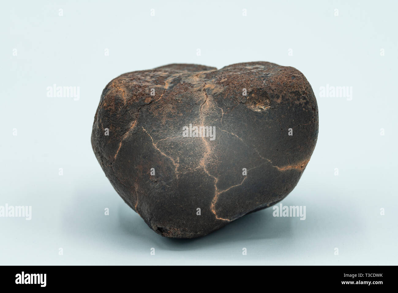 Chondrite Meteorite isolated, a piece of rock formed in outer space in ...