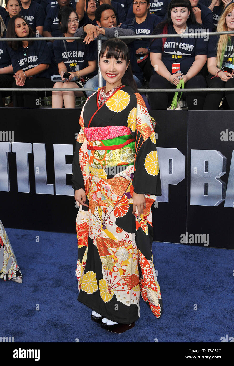 Leni Ito at the Battleship Premiere at the Nokia Theatre in Los Angeles ...
