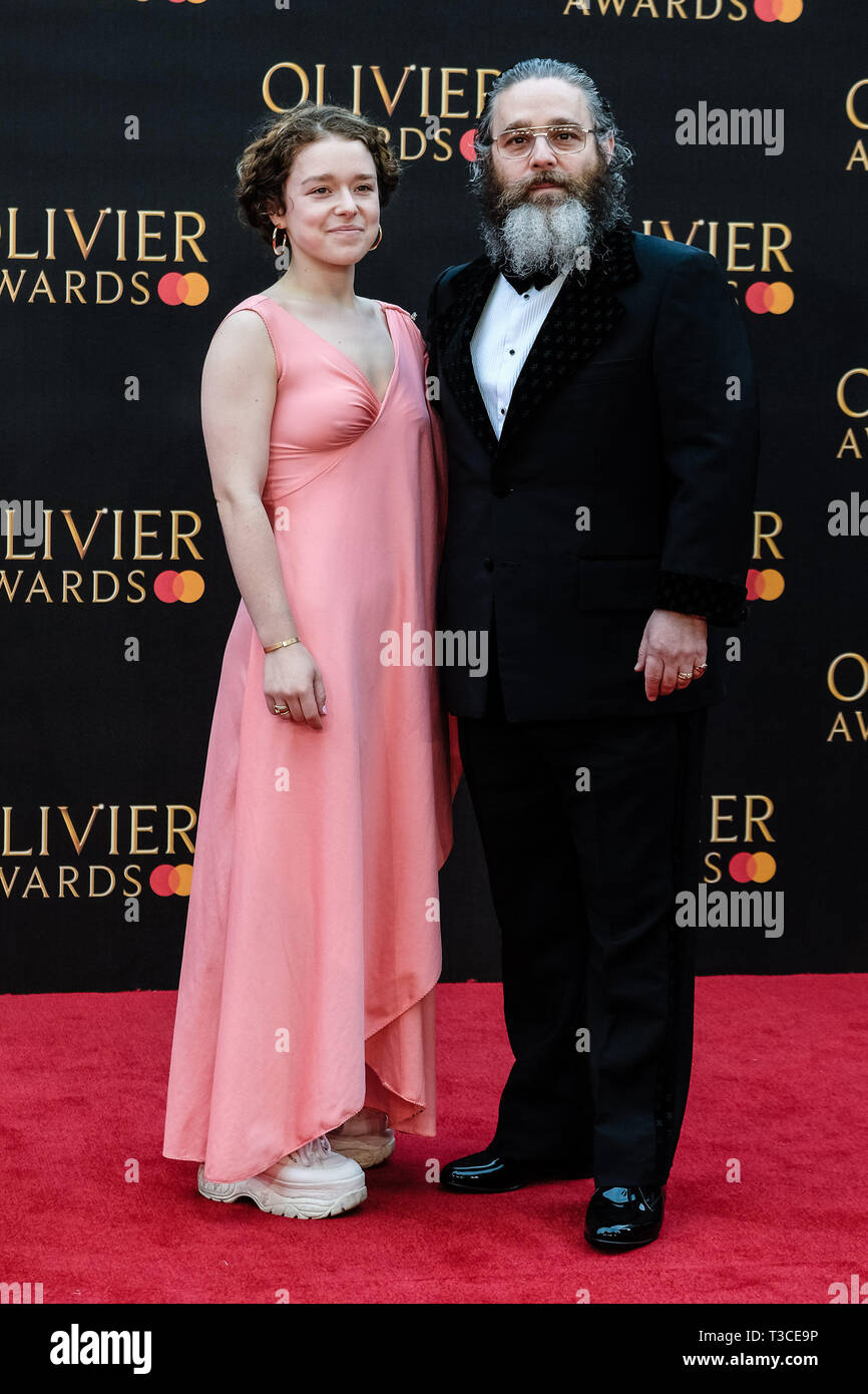 Andy Nyman poses on the red carpet at the Olivier Awards on Sunday 7 April 2019 at Royal Albert ...