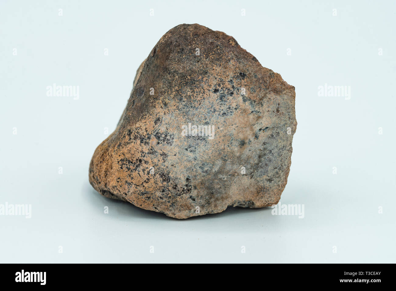 Chondrite Meteorite isolated, a piece of rock formed in outer space in ...