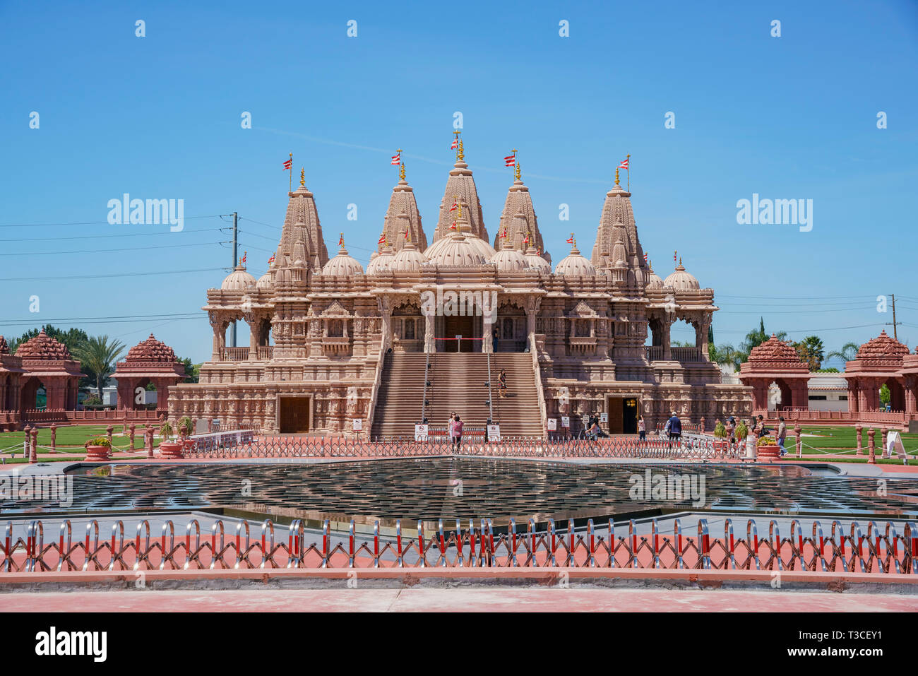 Chino Hills, MAR 31: Exterior view of the famous BAPS Shri Swaminarayan ...