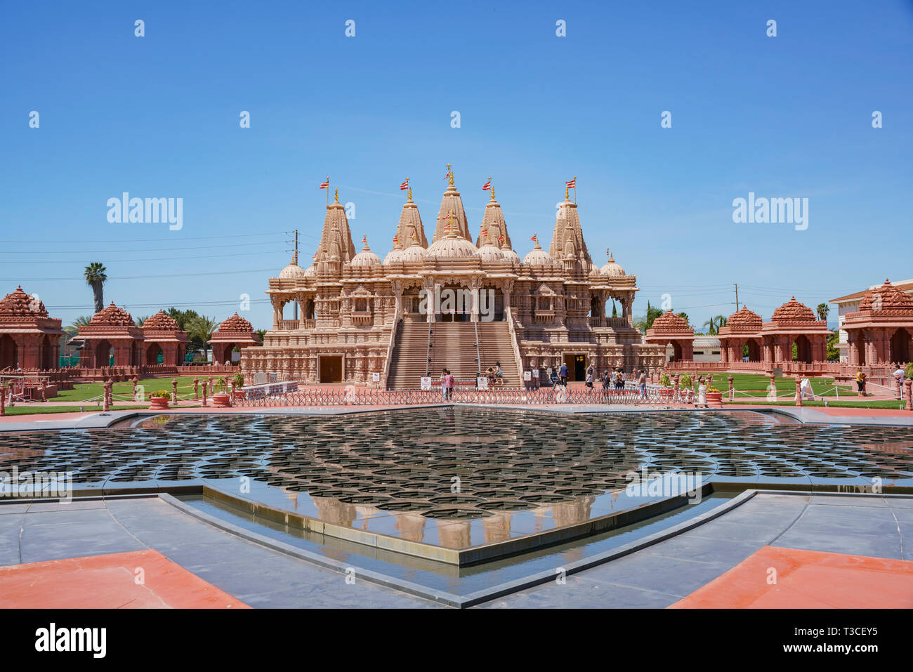 Chino Hills, MAR 31: Exterior view of the famous BAPS Shri Swaminarayan ...