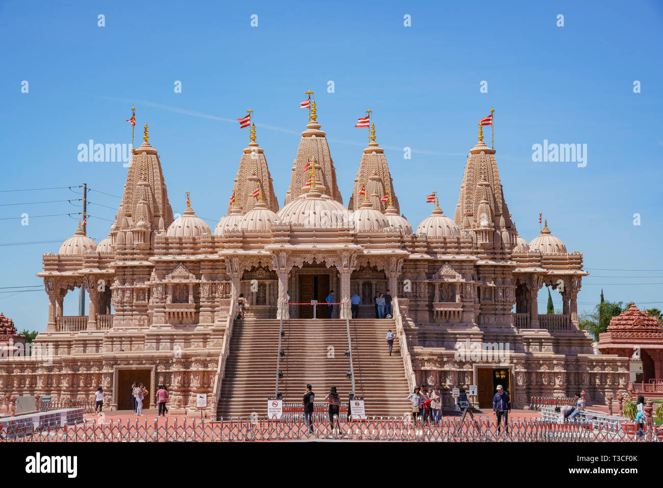 Chino Hills, MAR 31: Exterior view of the famous BAPS Shri Swaminarayan ...