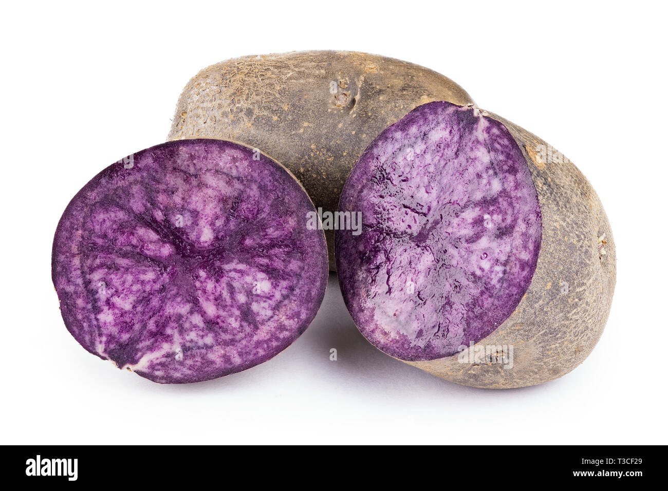 purple potato isolated on white background. place for text. the ...