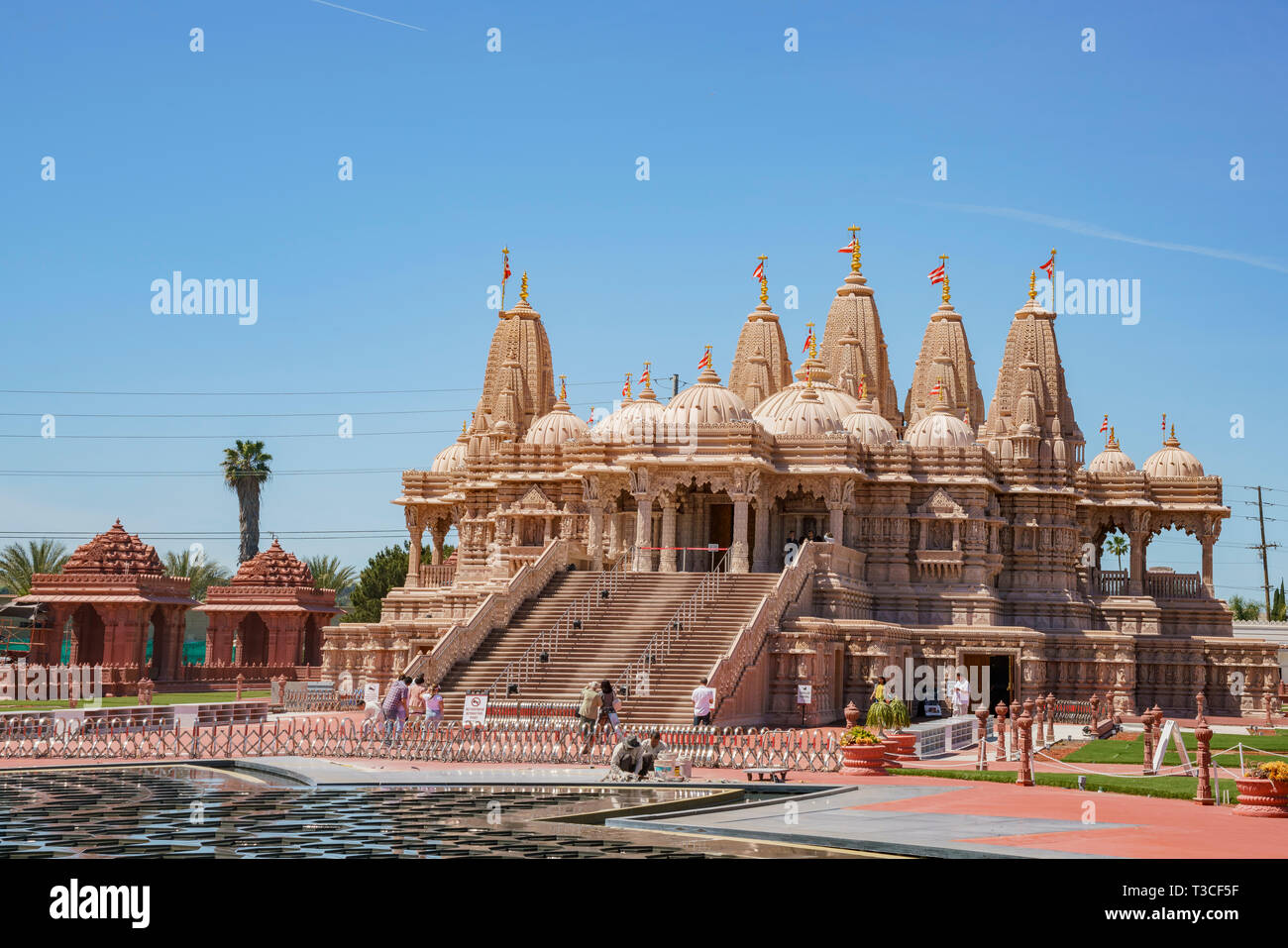 Chino Hills, MAR 31: Exterior view of the famous BAPS Shri Swaminarayan ...