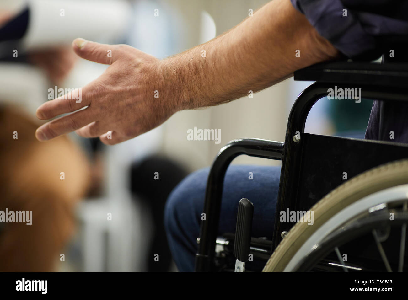 Person disabled man hand hi-res stock photography and images - Alamy