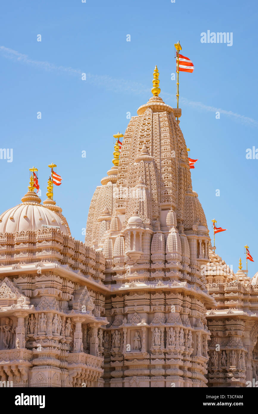 Chino Hills, MAR 31: Exterior view of the famous BAPS Shri Swaminarayan ...