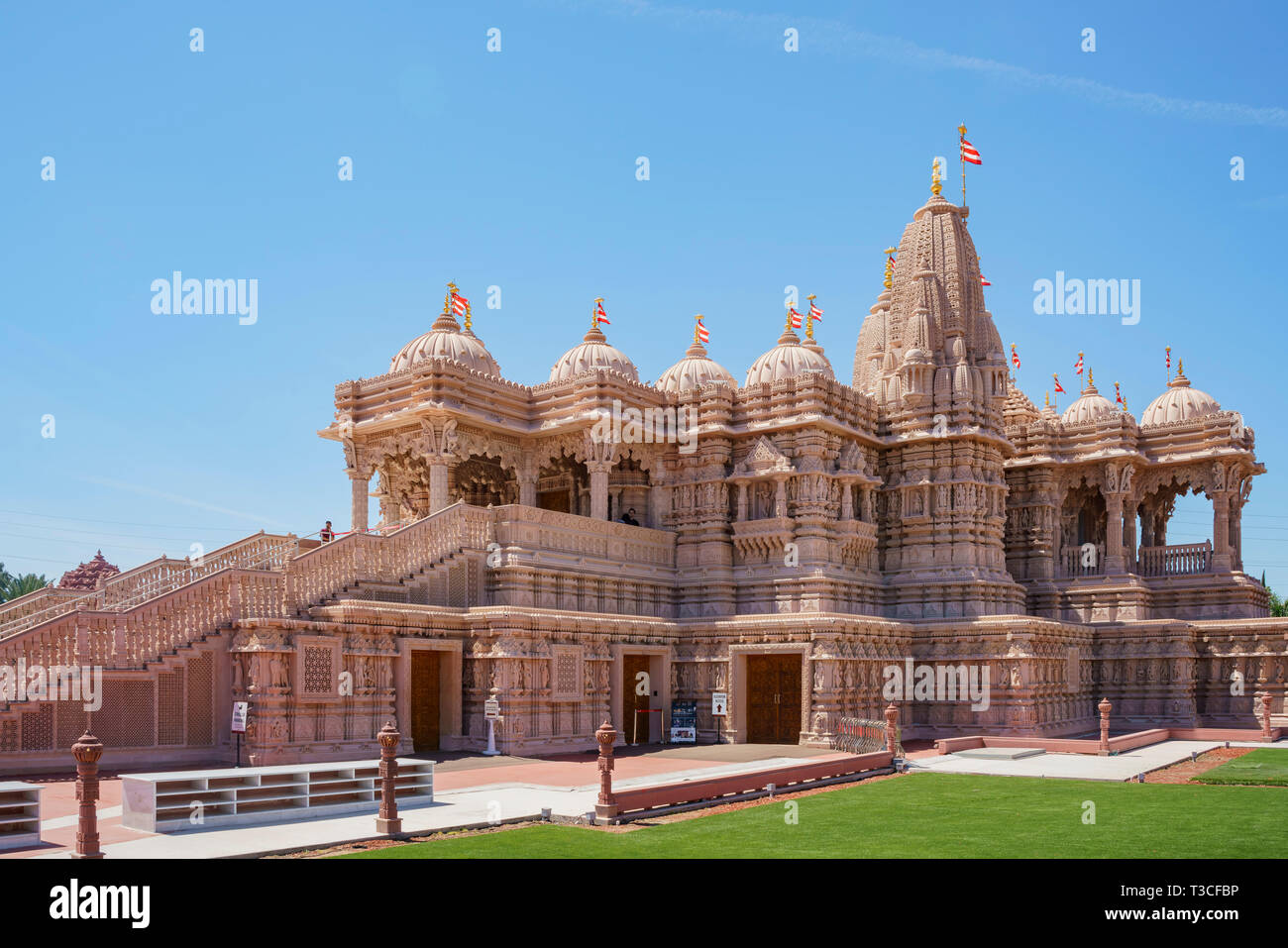 Chino Hills, MAR 31: Exterior view of the famous BAPS Shri Swaminarayan ...