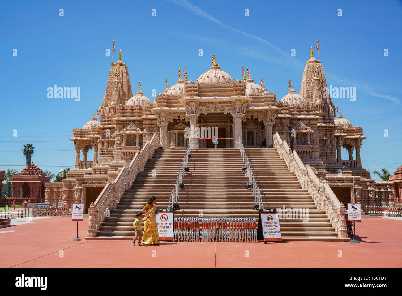 Chino Hills, MAR 31: Exterior view of the famous BAPS Shri Swaminarayan ...