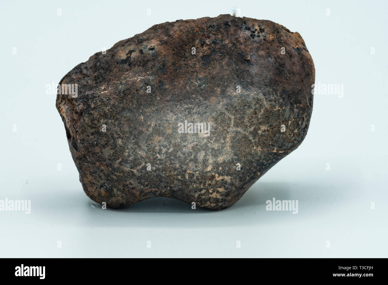 Chondrite Meteorite isolated, a piece of rock formed in outer space in ...